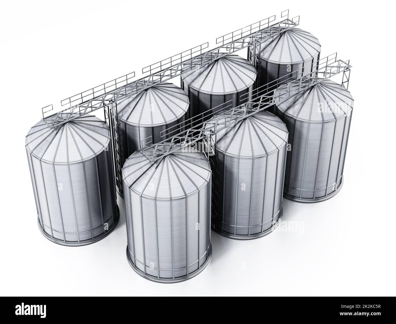 White storage silos Cut Out Stock Images & Pictures - Alamy