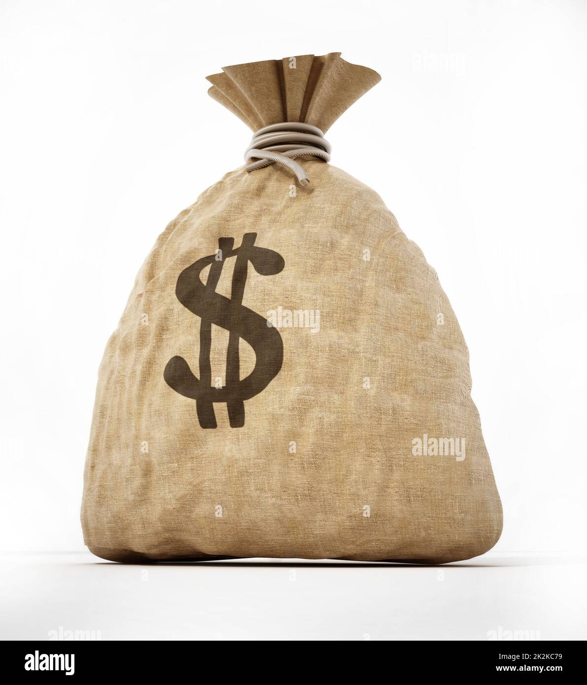 Money sack with dollar icon. 3D illustration Stock Photo - Alamy