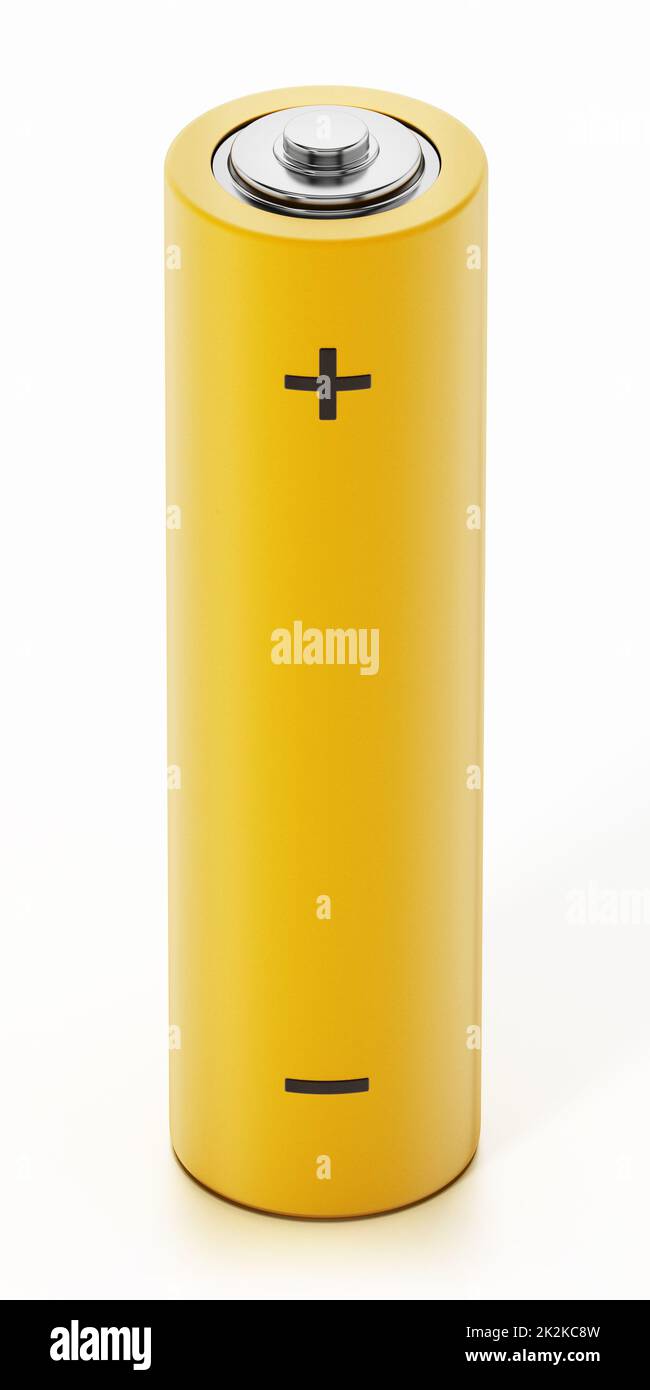 Generic AA battery isolated on white background. 3D illustration Stock ...