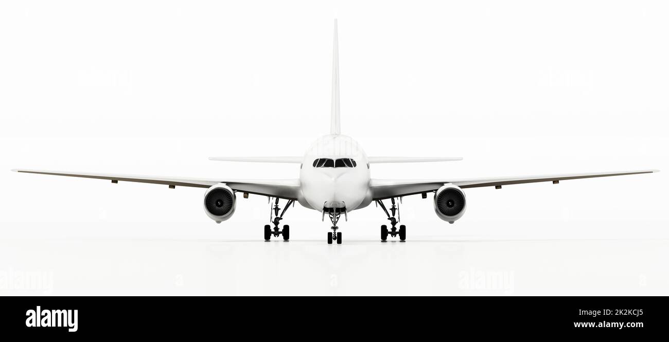 Generic airplane isolated on white background. 3D illustration Stock ...