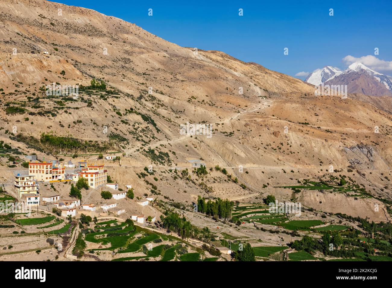 Dhankar gompa monastery and Dhankar village, Spiti valley, Himachal ...