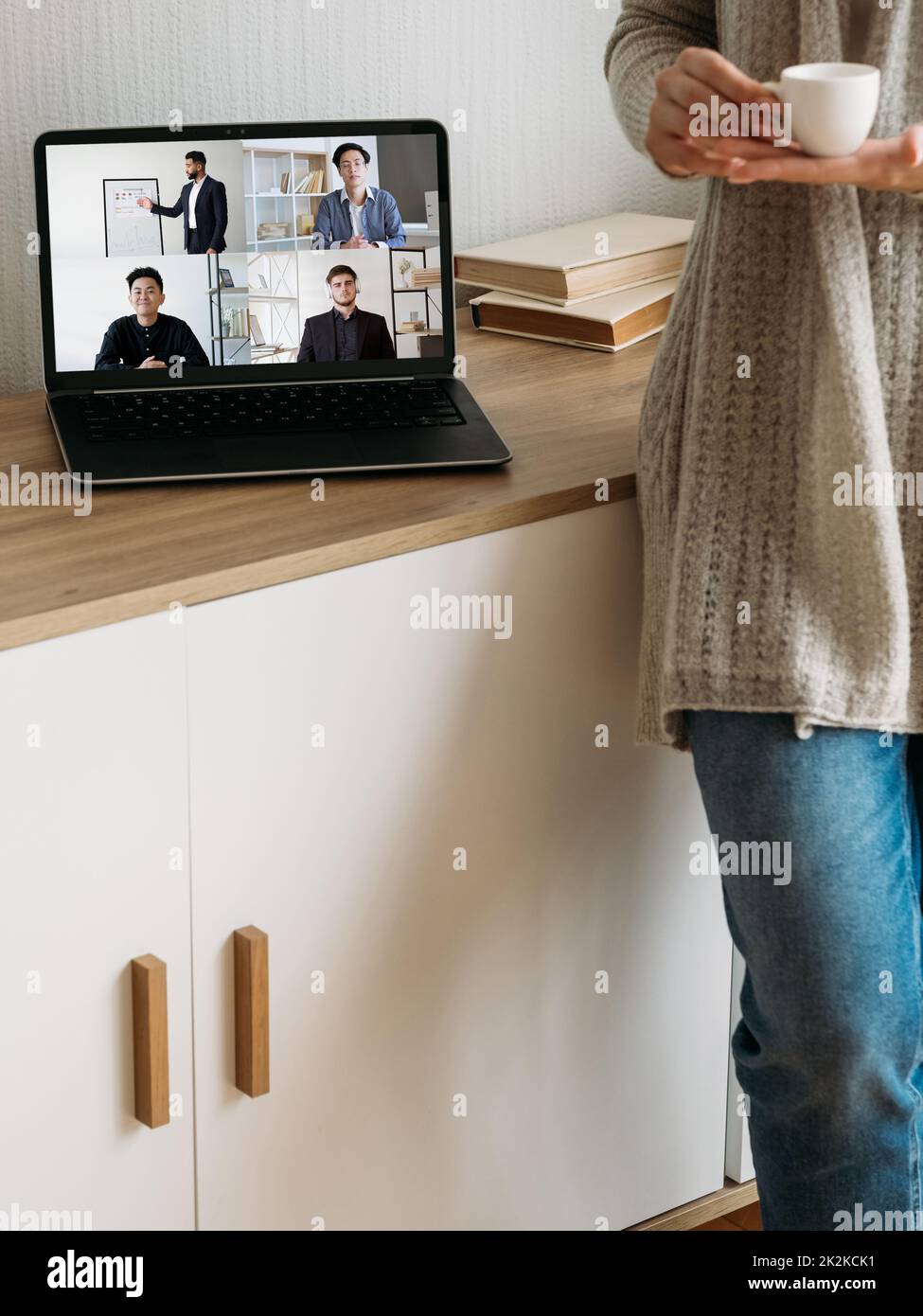 Diverse male coach watching man hi-res stock photography and images - Alamy