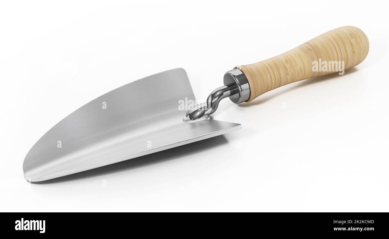 Construction trowel isolated on white background. 3D illustration Stock ...