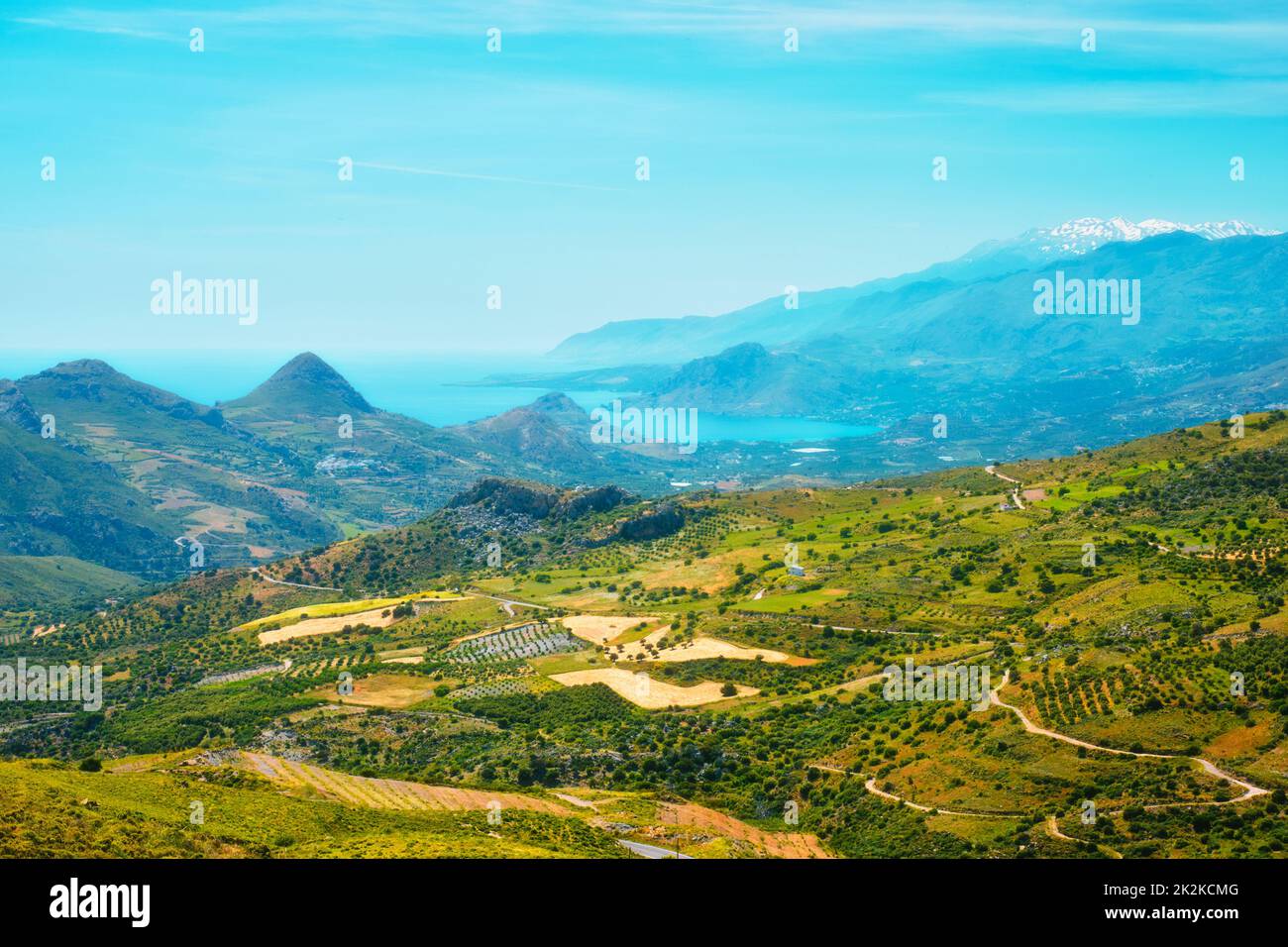 Aerial view of Crete island in Greece Stock Photo - Alamy