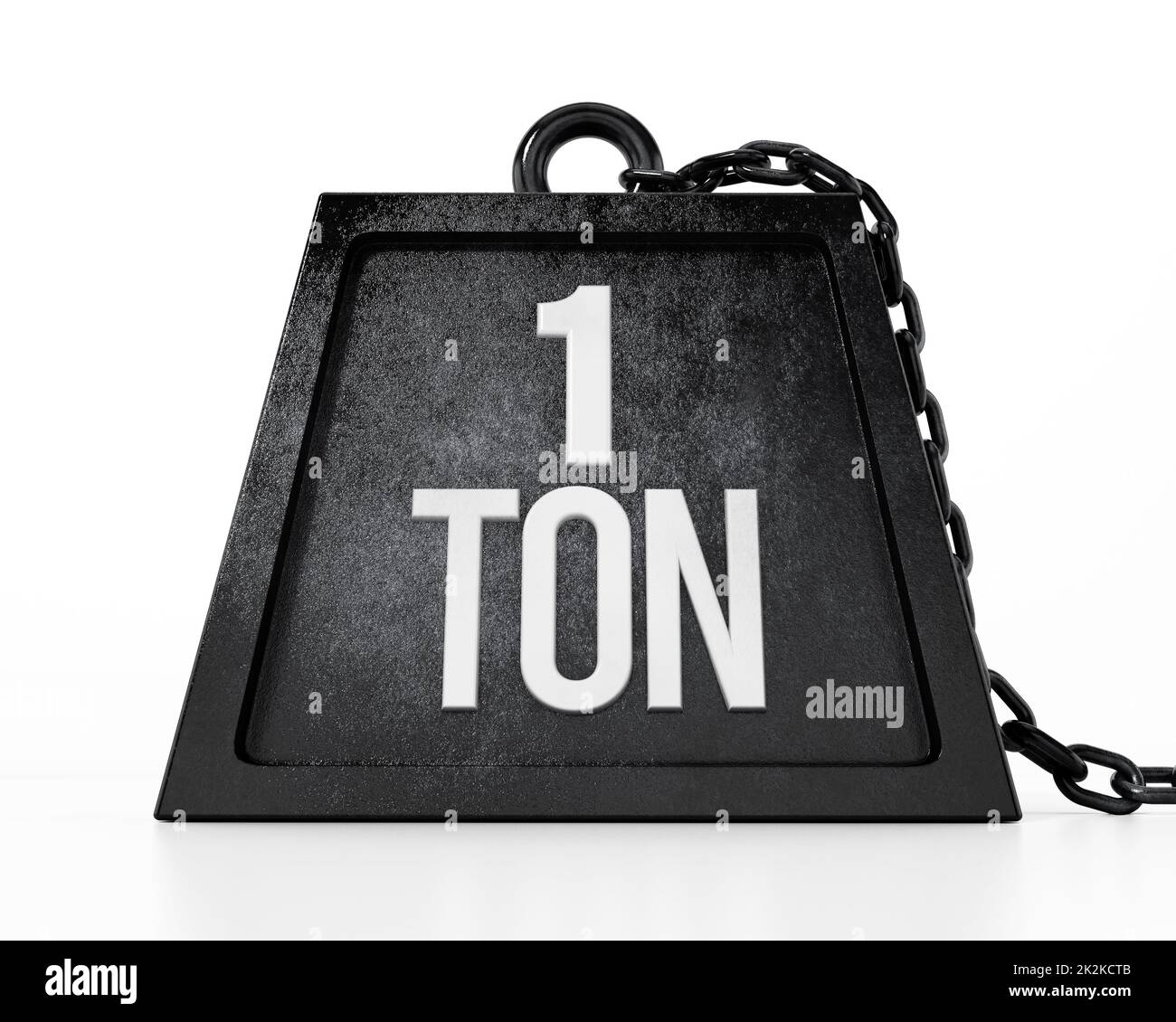 1 ton weight isolated on white background. 3D illustration Stock Photo ...