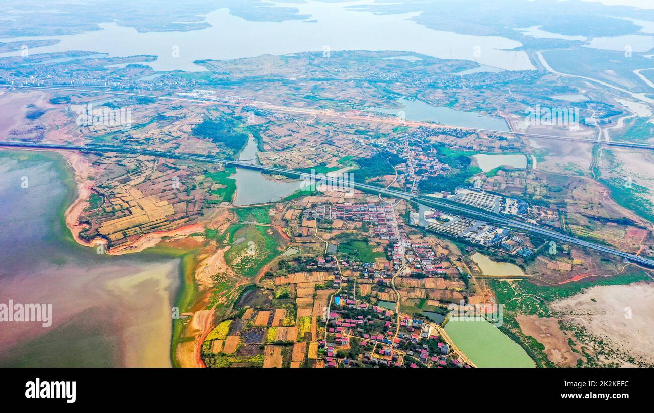 NANCHANG, CHINA - SEPTEMBER 23, 2022 - An aerial photo shows a bizarre ...