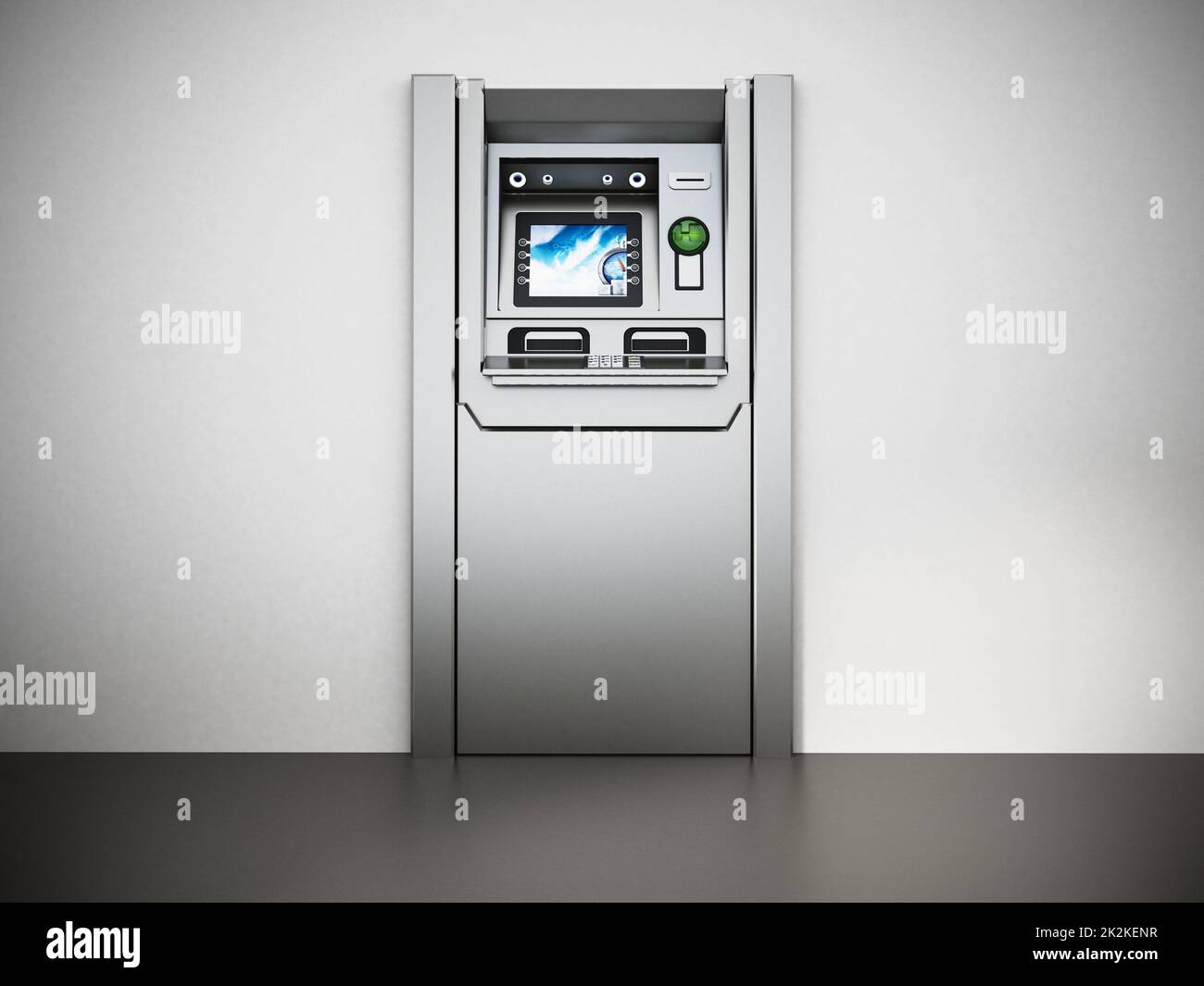 Generic ATM or Automated Teller Machine. 3D illustration Stock Photo ...