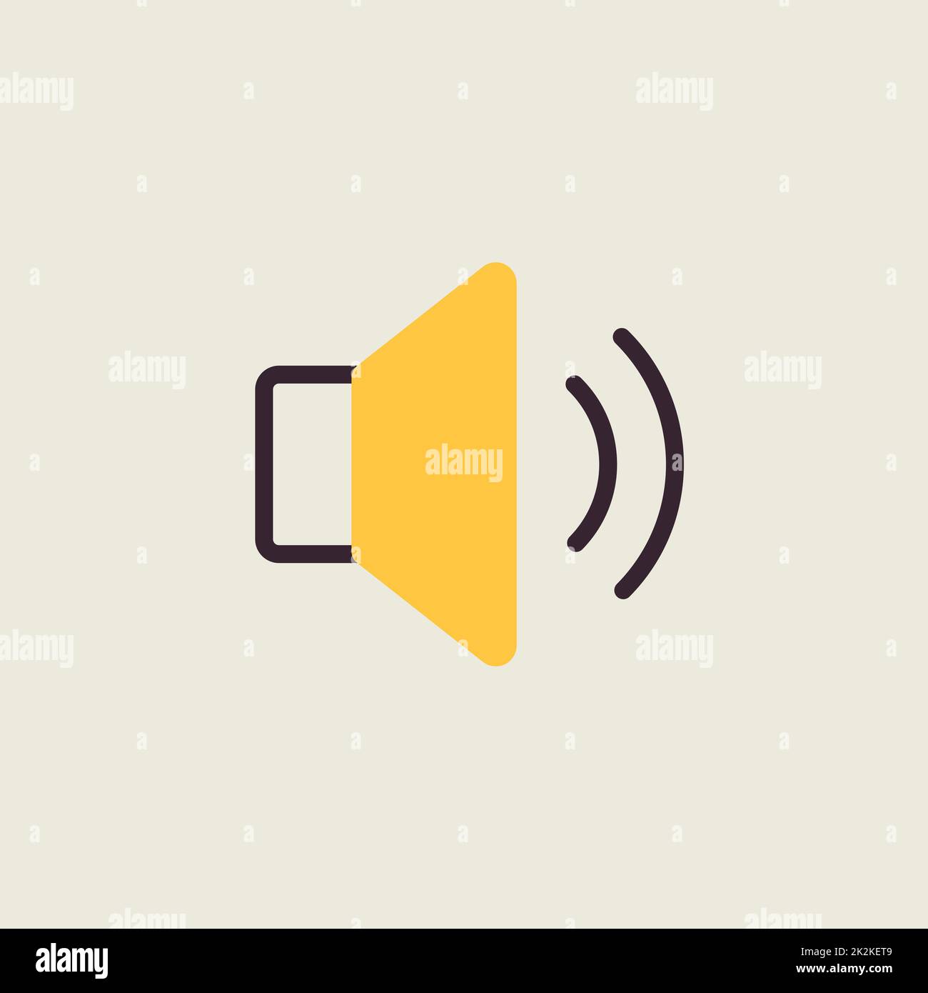 Medium volume sound music vector flat icon Stock Photo - Alamy