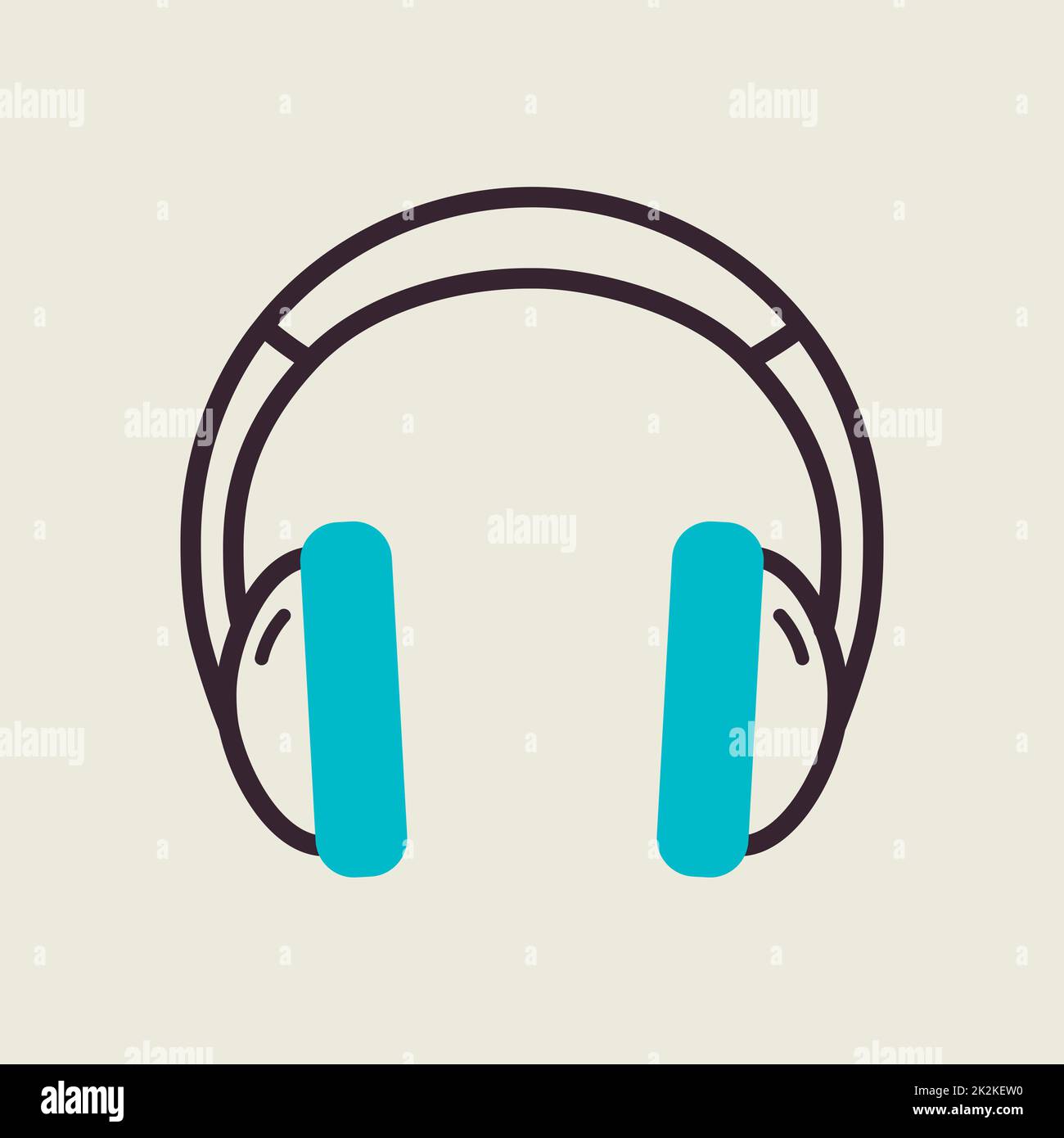 Headphones vector icon. Music sign Stock Photo - Alamy