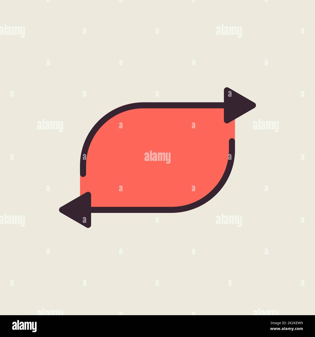 Flat loop icon repeat hi-res stock photography and images - Alamy