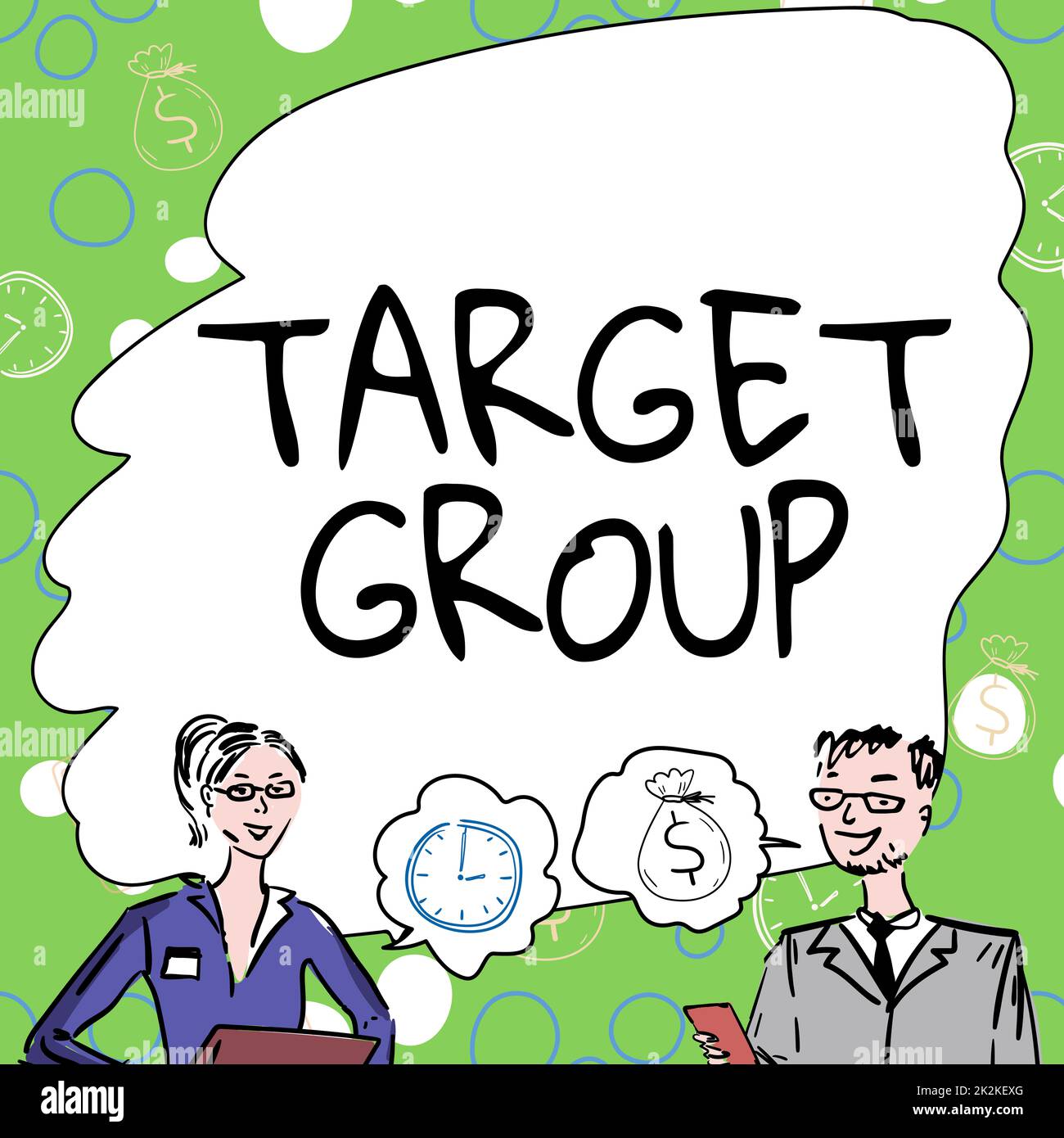 Conceptual caption Target Group. Business concept Particular showing ...