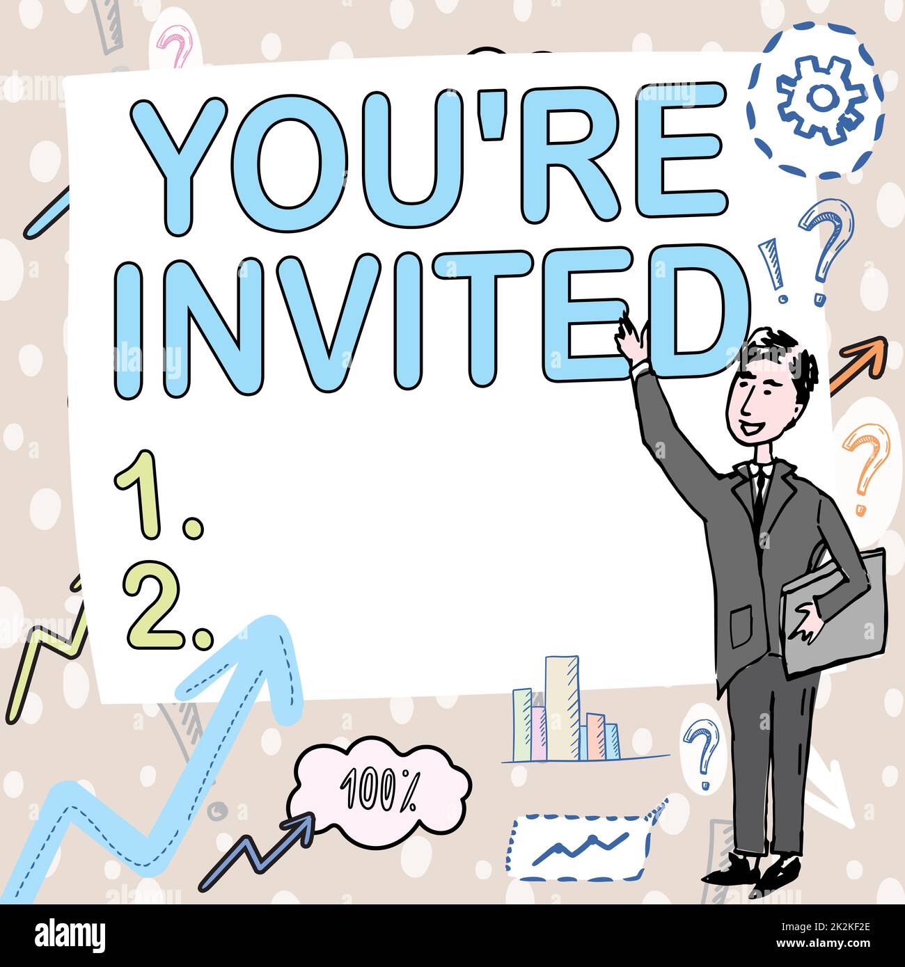 Text showing inspiration You Re Invited. Internet Concept Please join ...