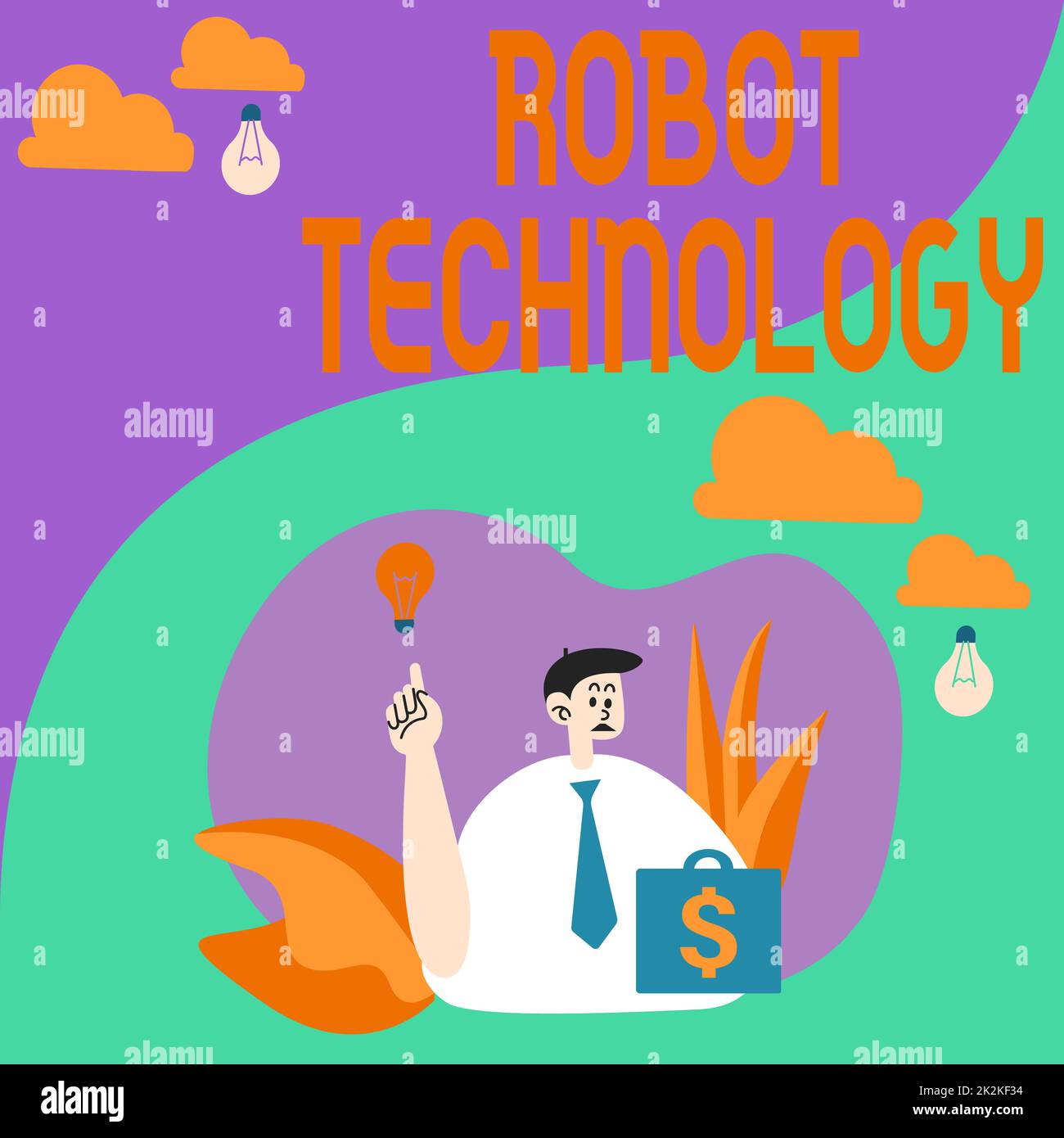 Sign displaying Robot Technology. Internet Concept develop machines ...