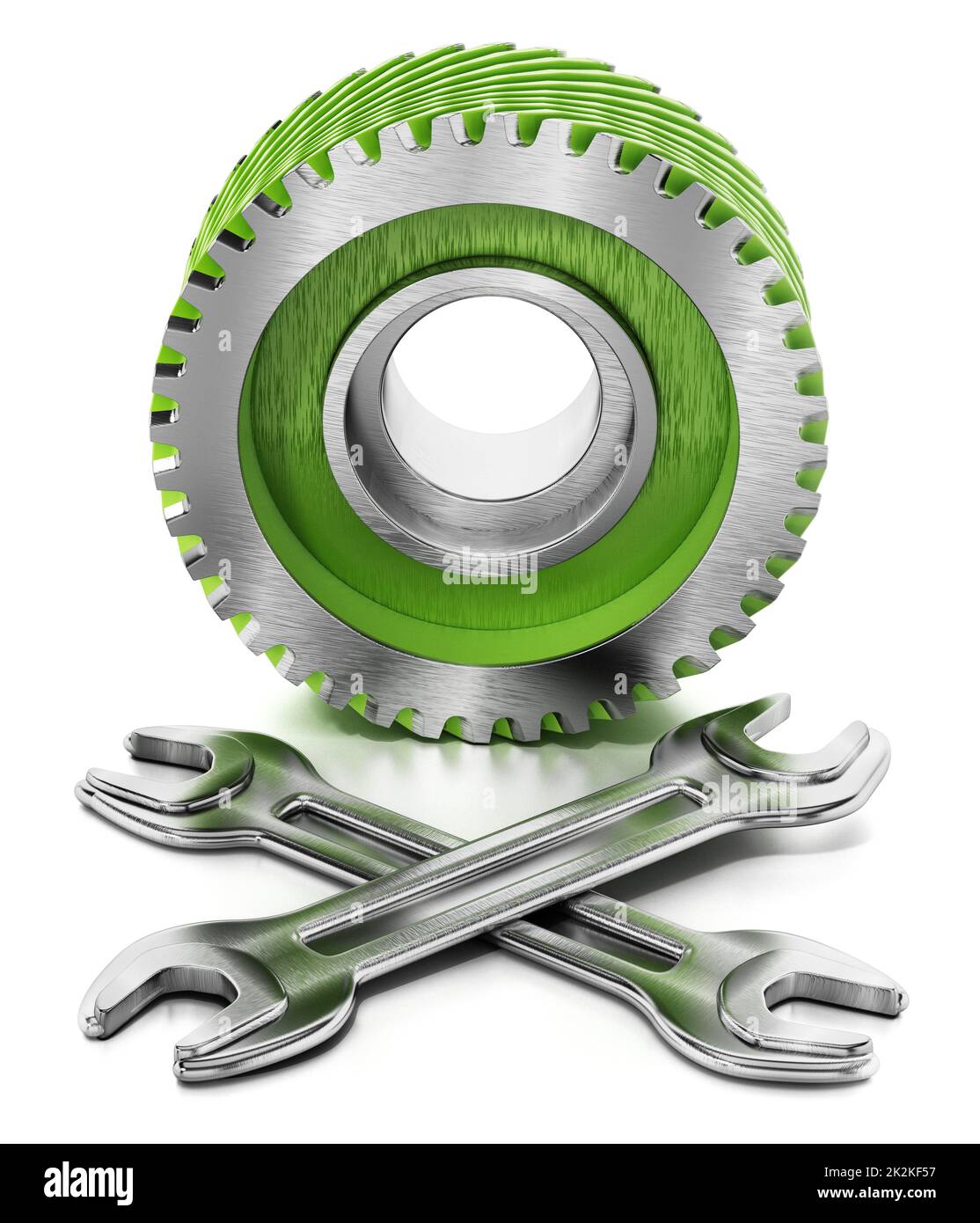 White gear wheel tools logo hi-res stock photography and images - Alamy