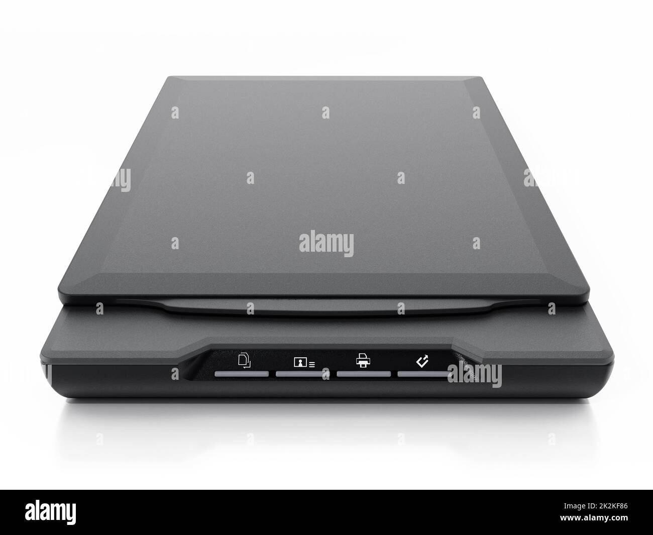 Modern scanner isolated on white background. 3D illustration Stock ...