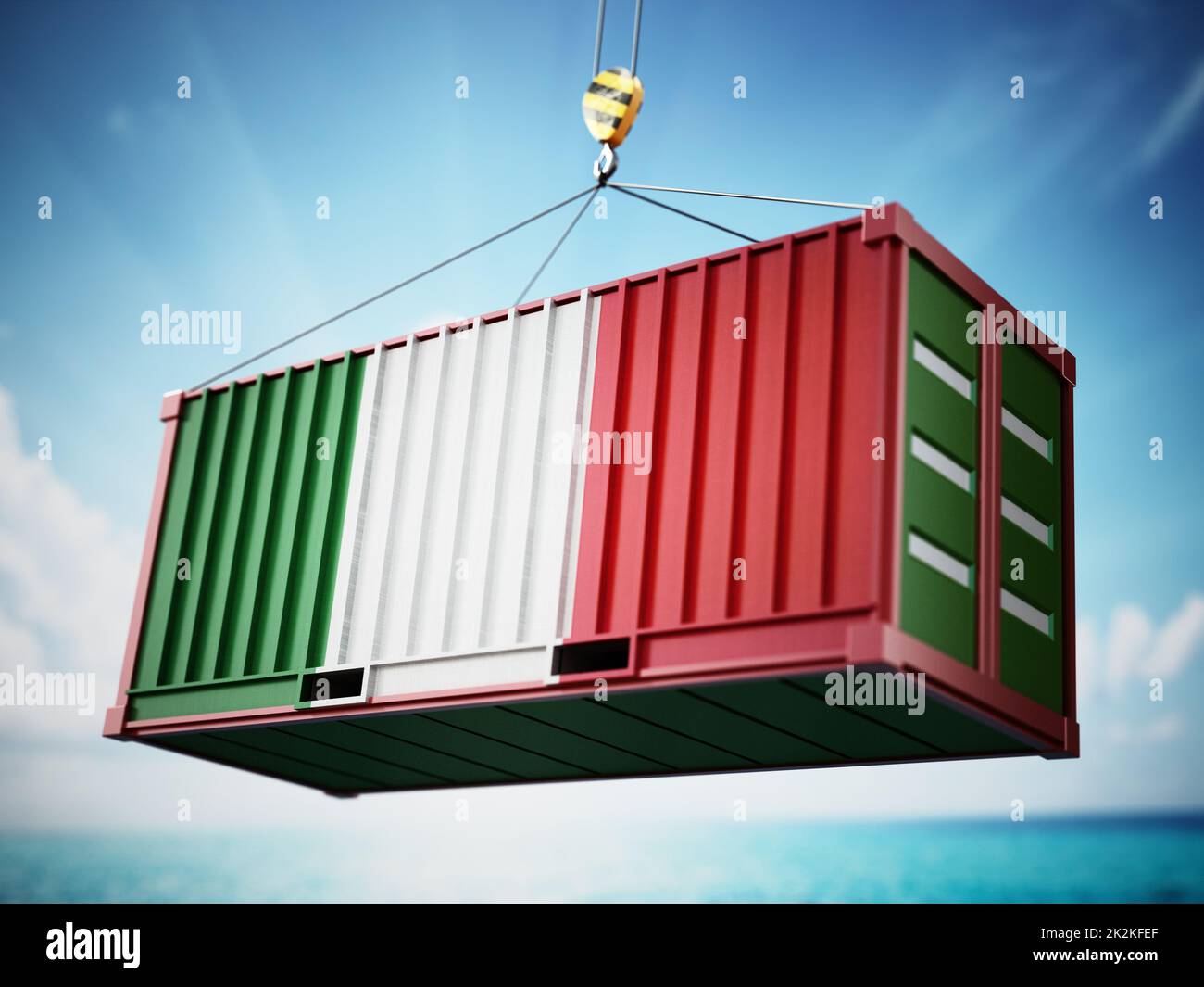 Cargo container flag italy hi-res stock photography and images - Alamy