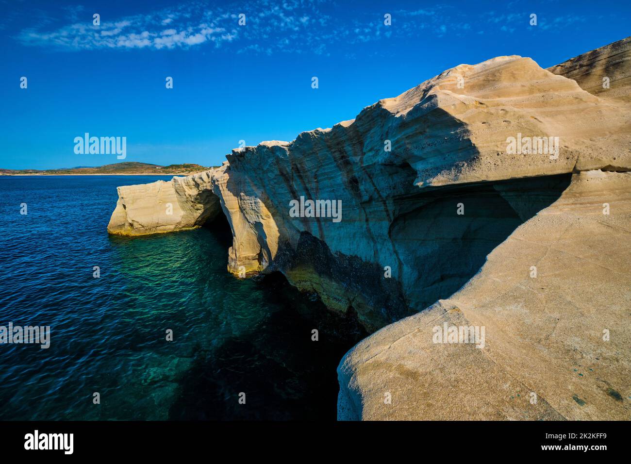 Famous Sarakiniko beach on Milos island in Greece Stock Photo - Alamy