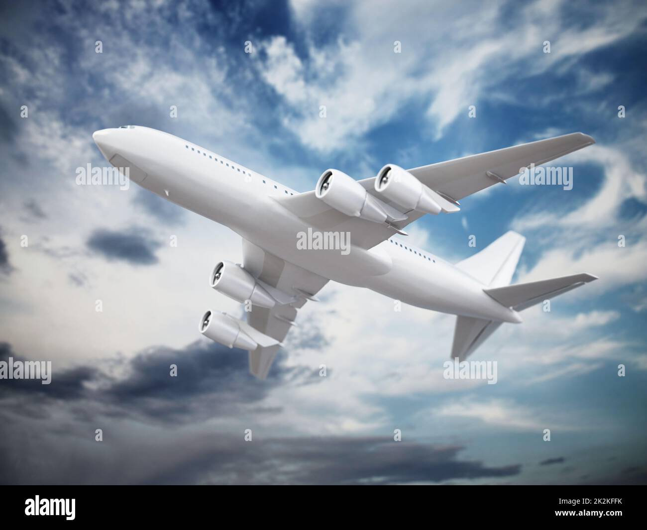 Cloudy sky airplane hi-res stock photography and images - Alamy
