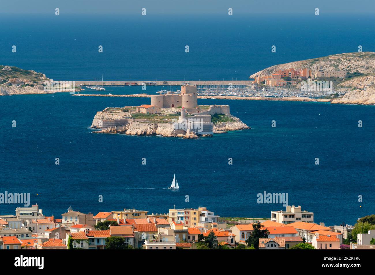 Aerial marseille france chateau fortress hi-res stock photography and ...