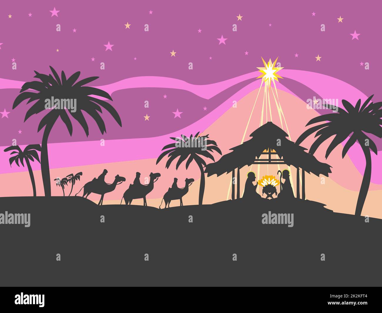 Birth of Jesus in Bethlehem - abstract card Stock Photo - Alamy