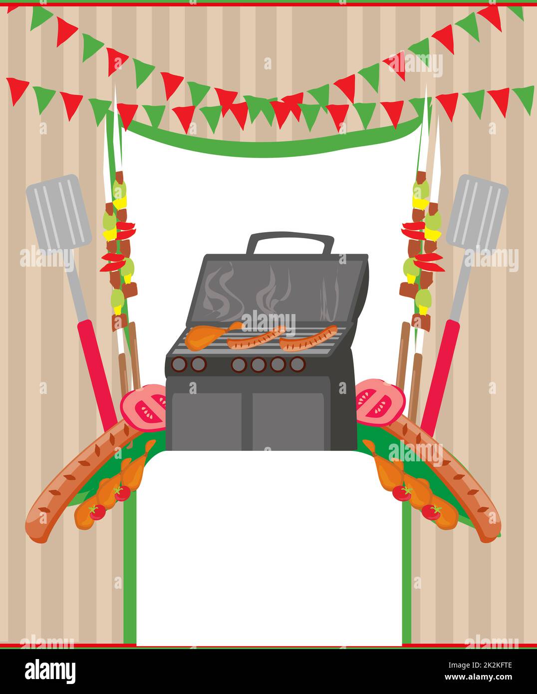 Barbecue Party menu card Invitation Stock Photo - Alamy