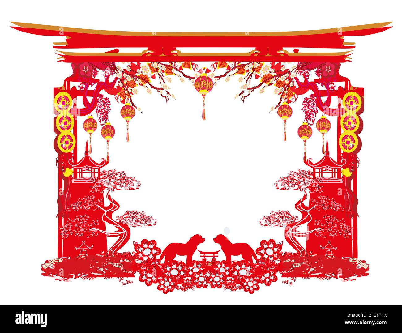 Chinese zodiac the year of Dog Stock Photo - Alamy