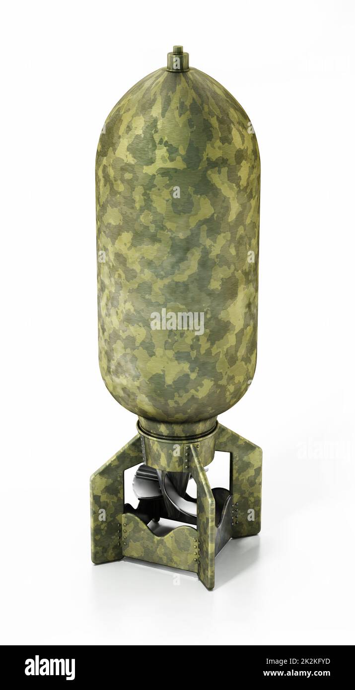 Retro bomb isolated on white background. 3D illustration Stock Photo ...