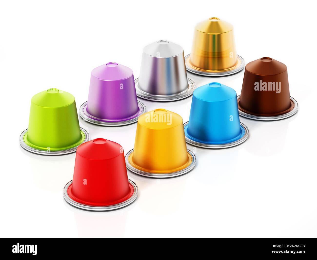 Coffee capsules isolated on white background. 3D illustration Stock ...
