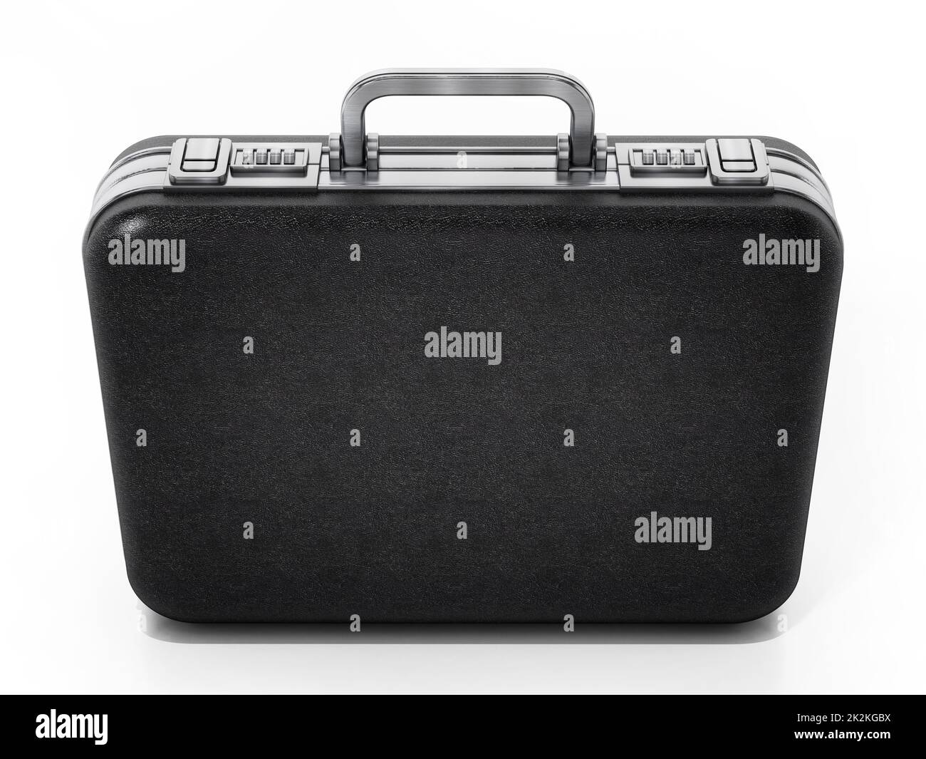 Closed classic briefcase isolated on white background. 3D illustration ...