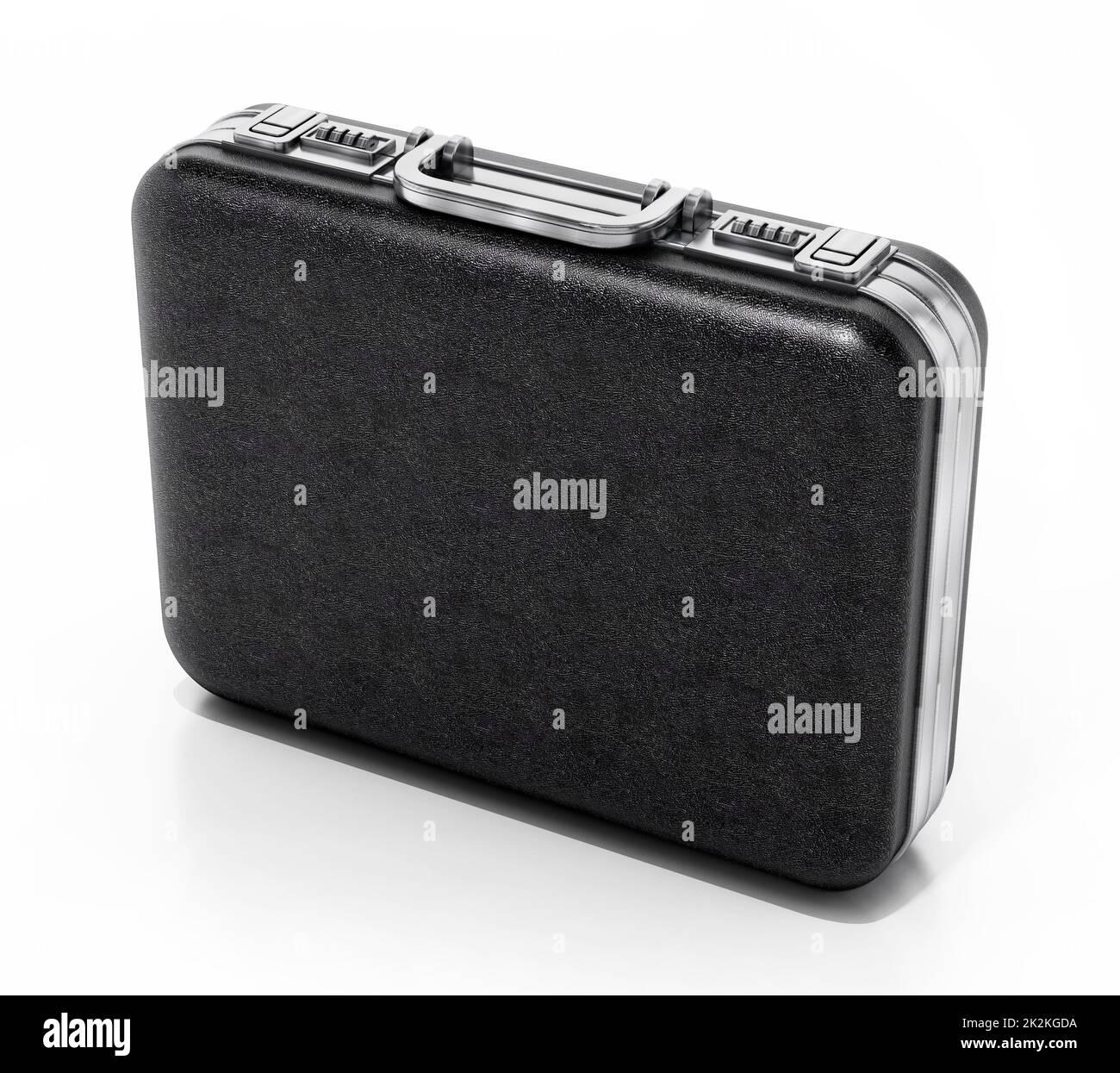 Closed classic briefcase isolated on white background. 3D illustration ...