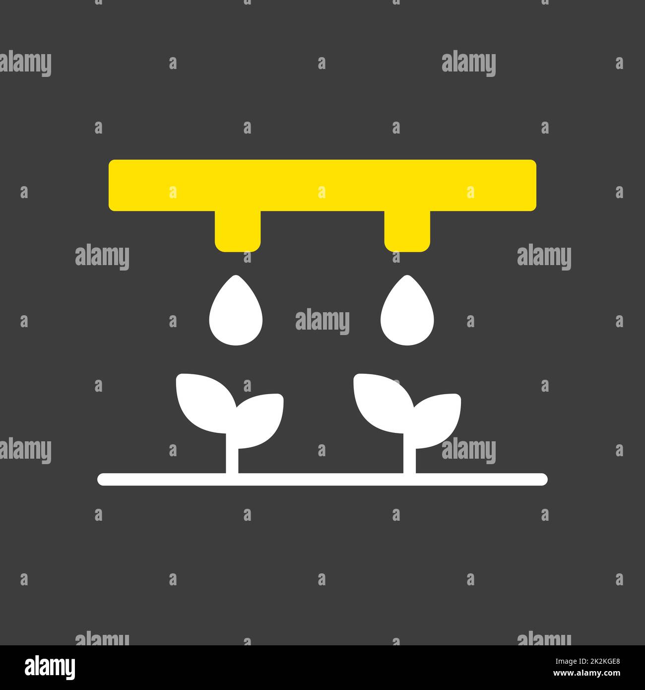 Drip irrigation system vector glyph icon Stock Photo - Alamy