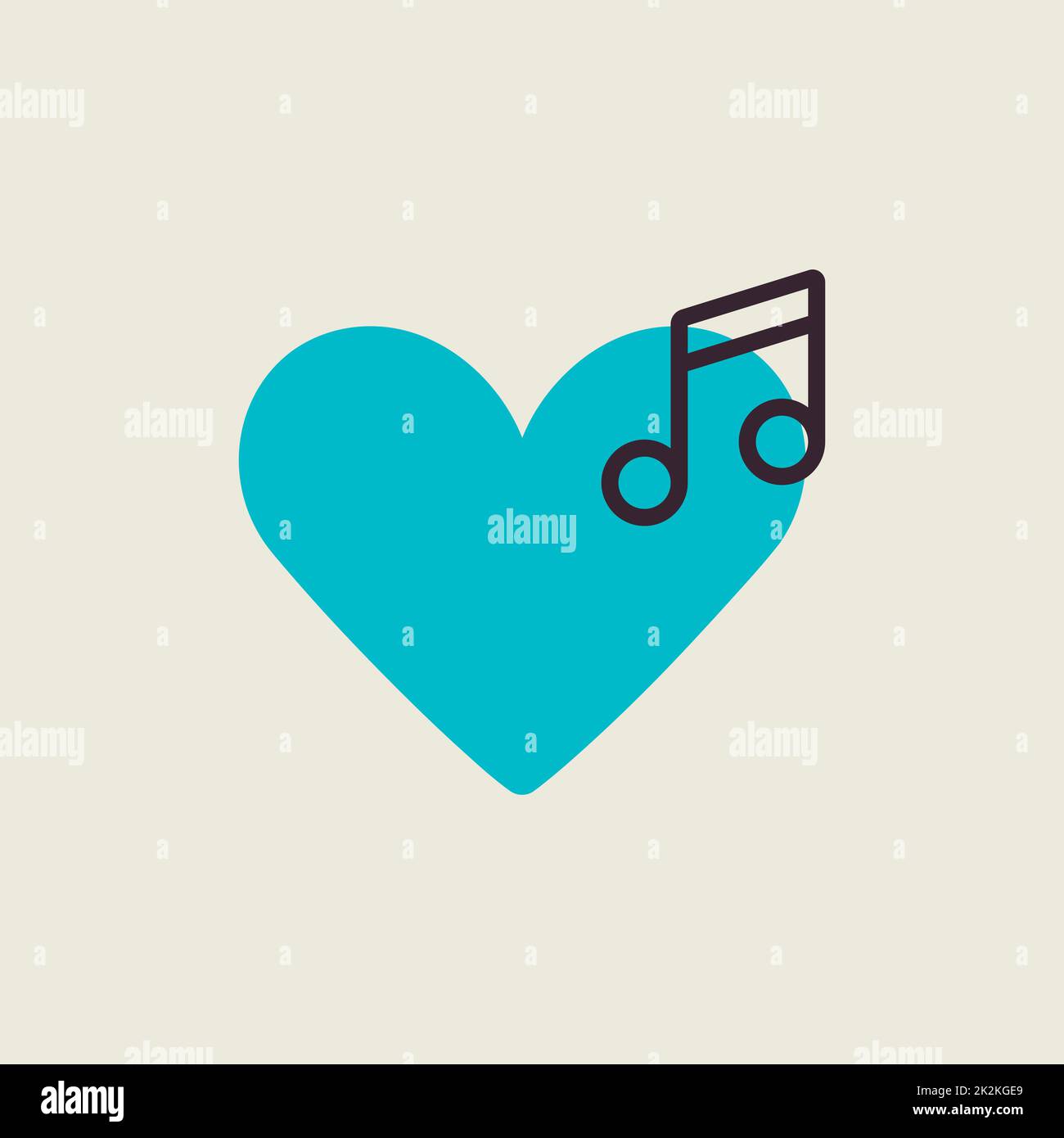 Like music vector icon. Musical note sign Stock Photo - Alamy