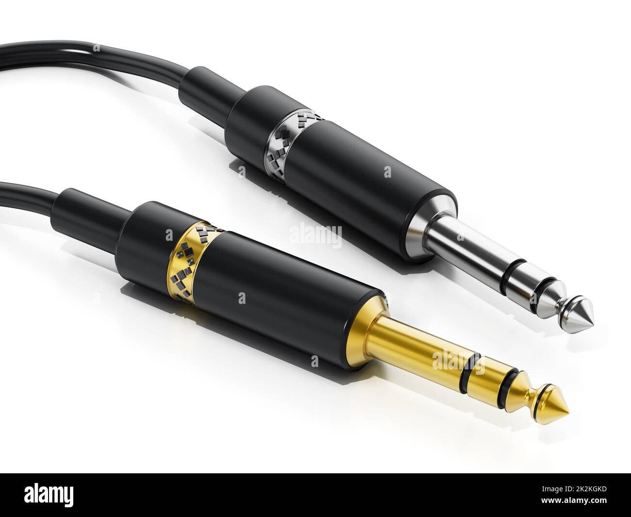 Audio jacks isolated on white background. 3D illustration Stock Photo - Alamy