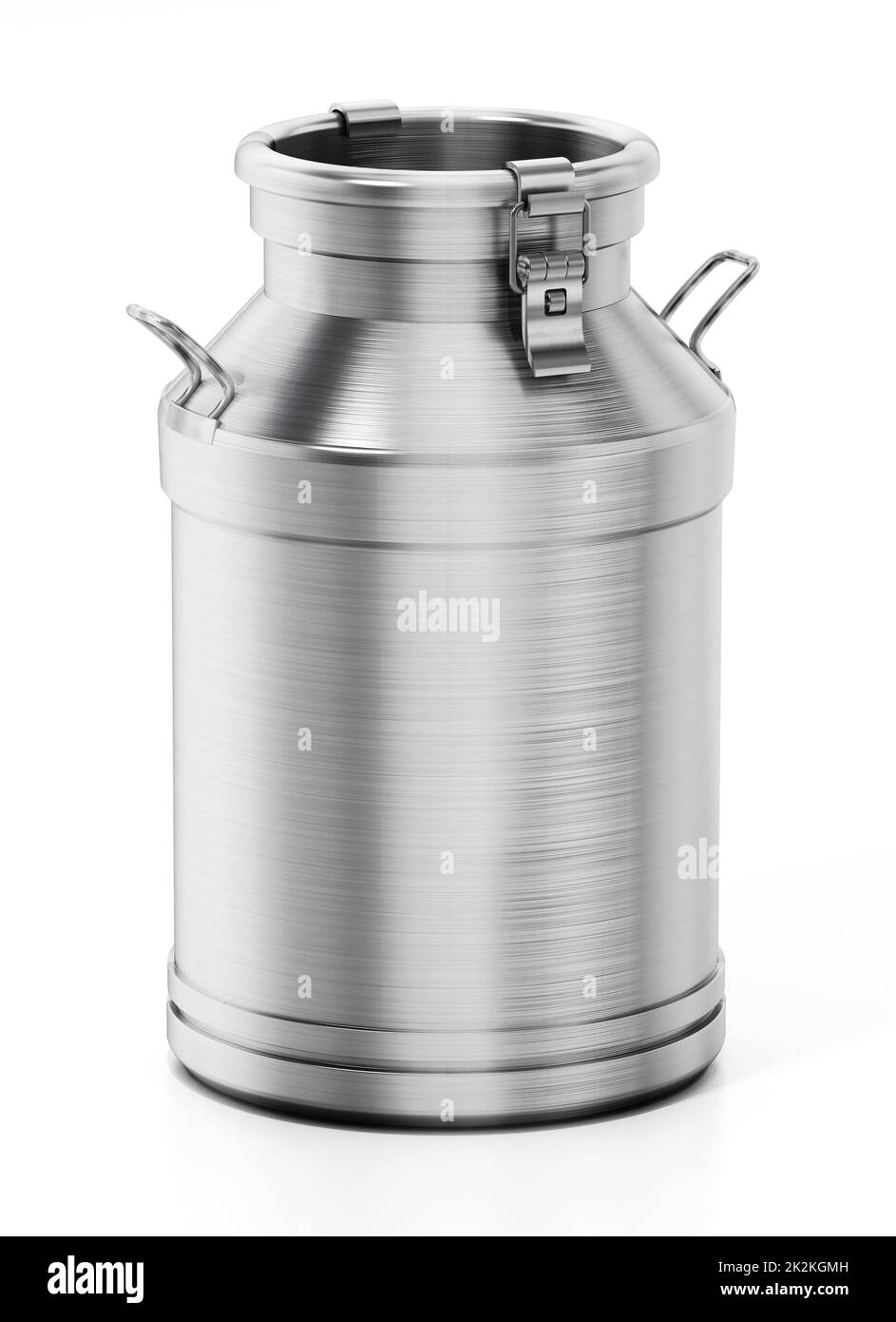 Metal retro milk can isolated on white background. 3D illustration ...