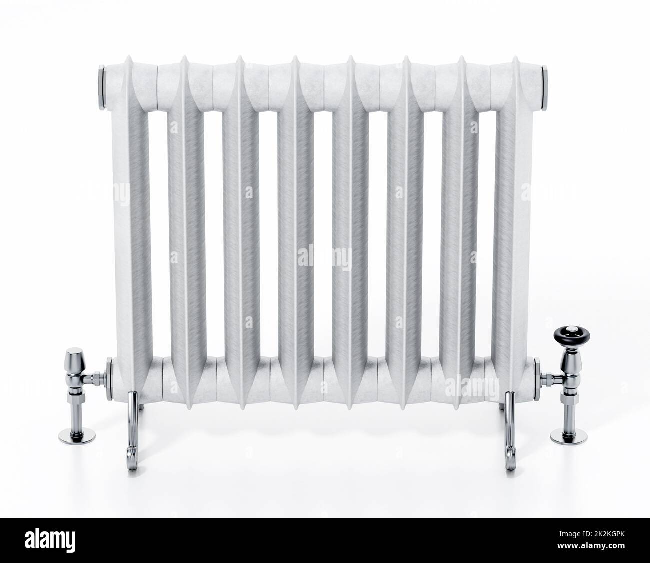 Vintage radiator isolated on white background. 3D illustration Stock ...