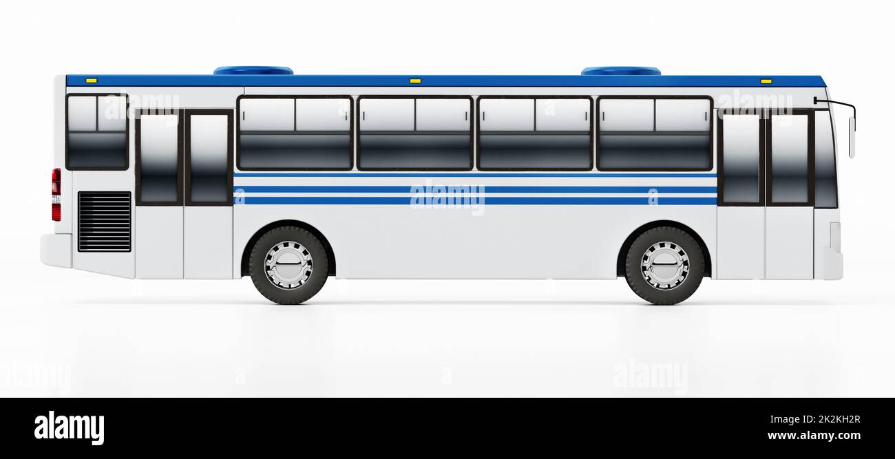 Generic city bus isolated on white background. 3D illustration Stock ...