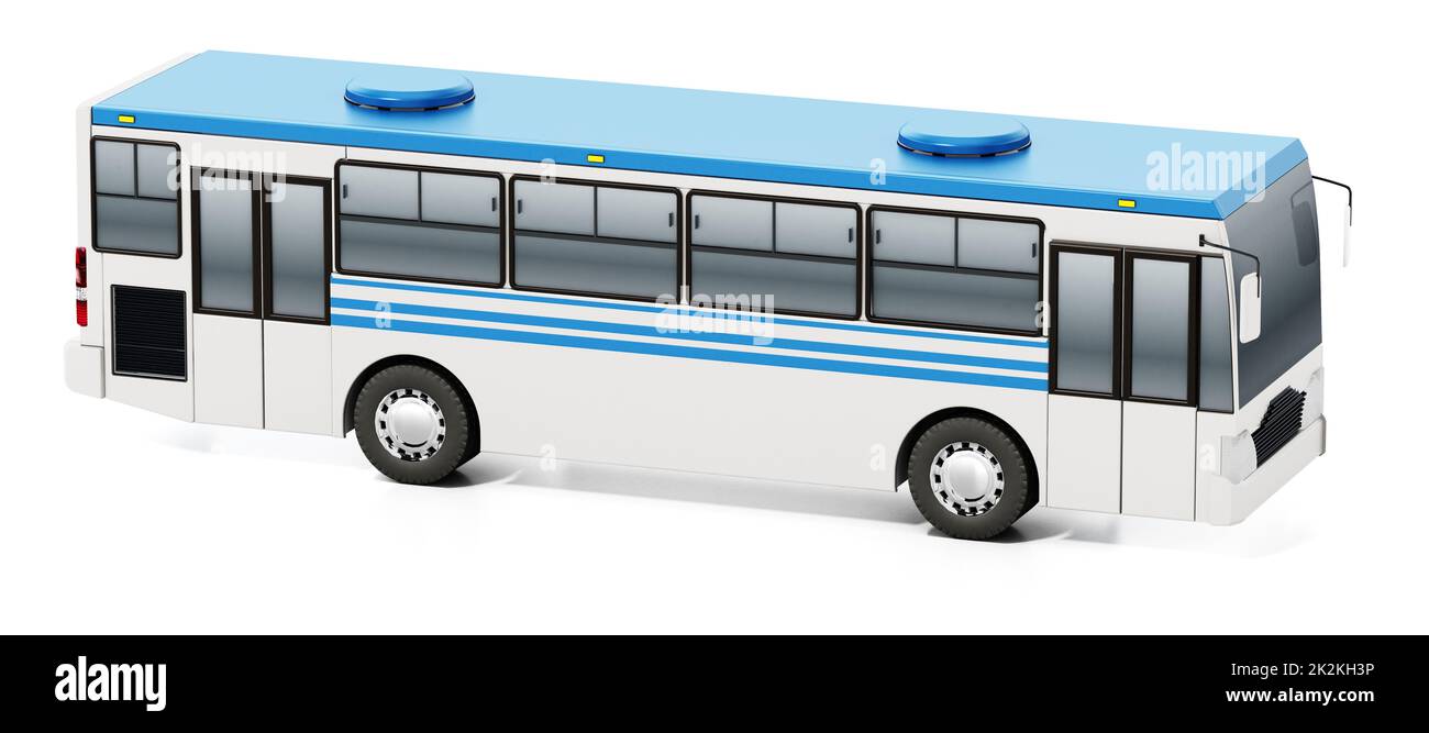 Generic city bus isolated on white background. 3D illustration Stock ...