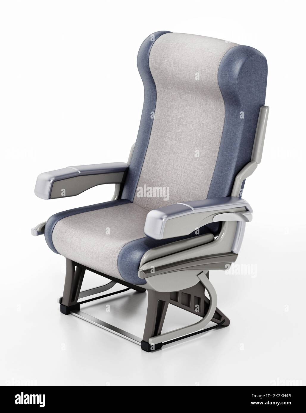 Airplane seat isolated on white background. 3D illustration Stock Photo ...