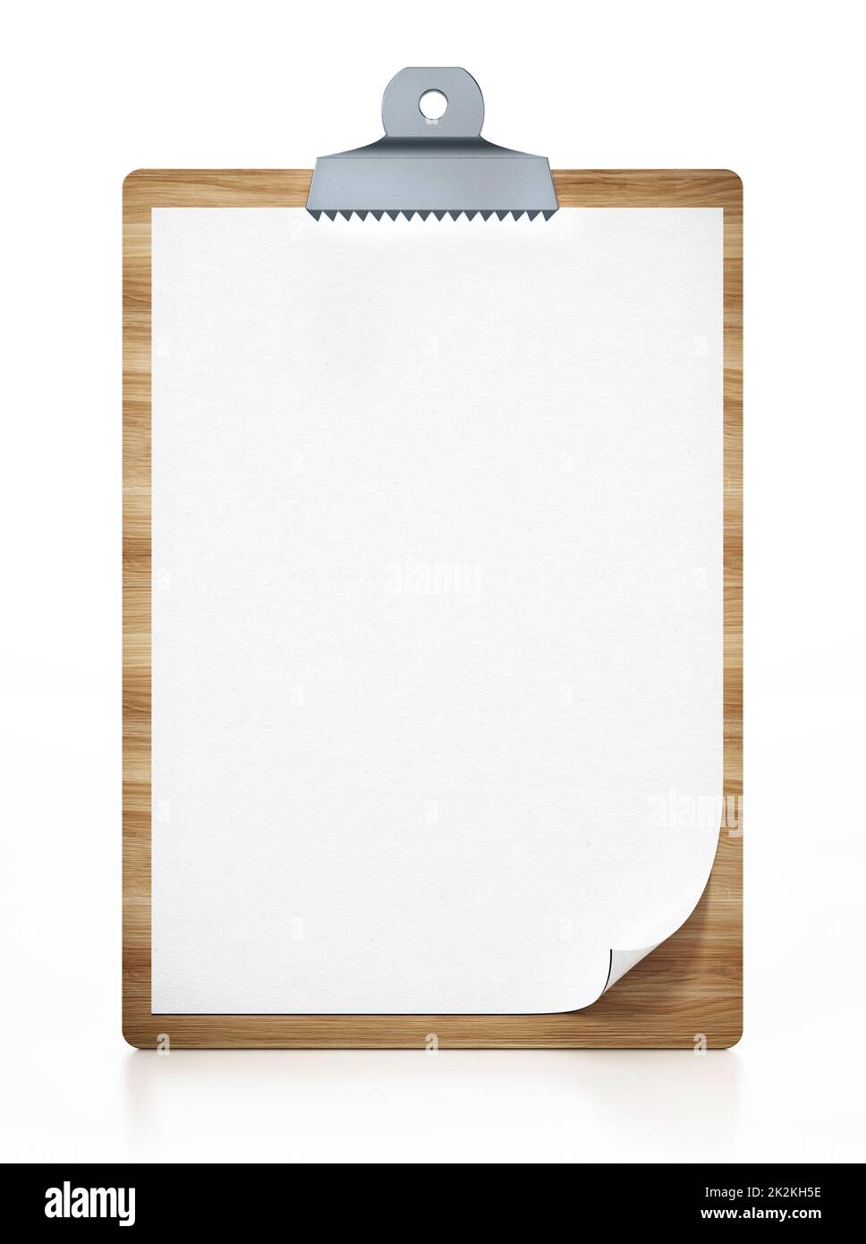 Isolated wooden clipboard paper Cut Out Stock Images & Pictures - Alamy