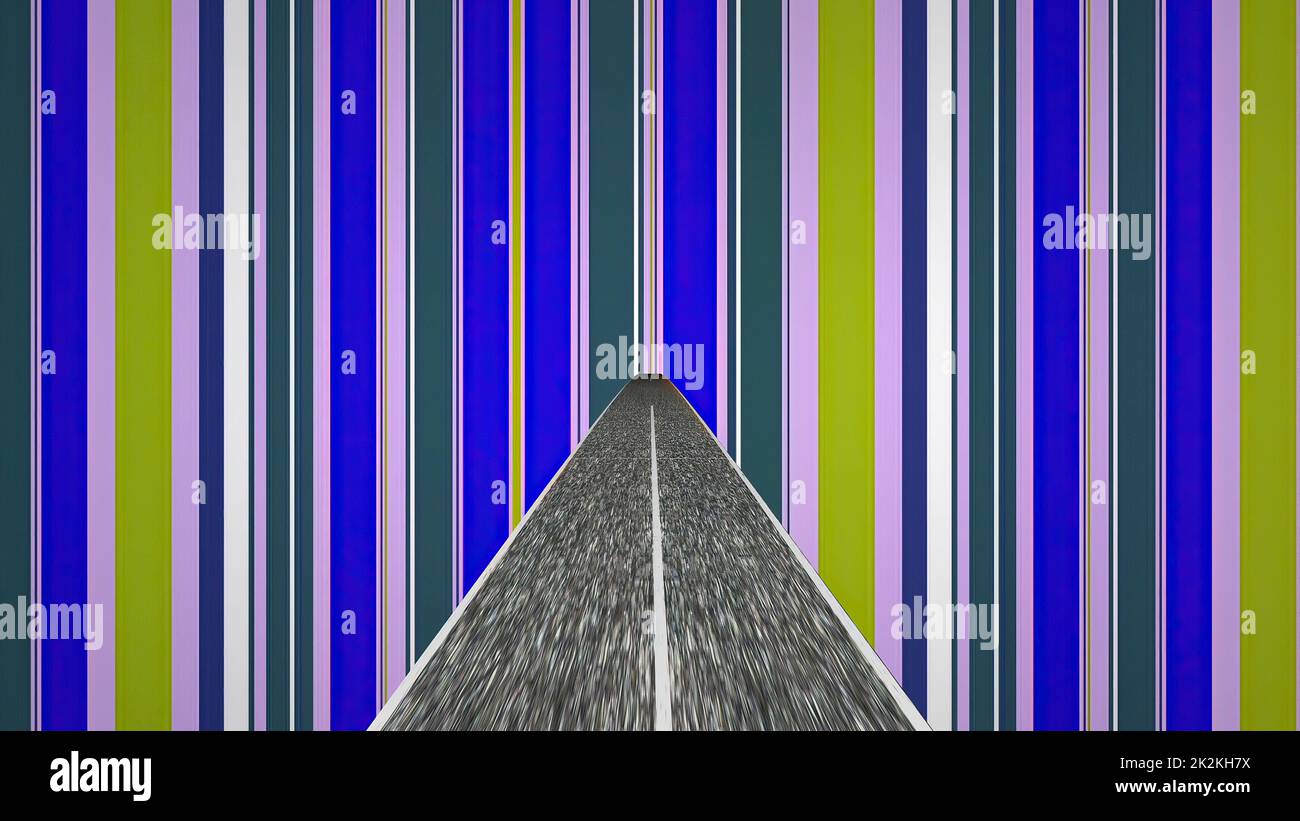 Driving to the world of illusion Stock Photo - Alamy