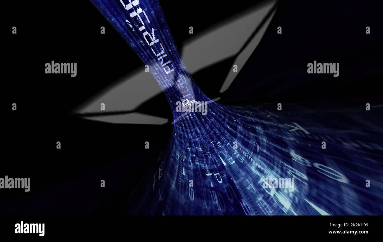 Driving through the encrypted data tunnel Stock Photo - Alamy