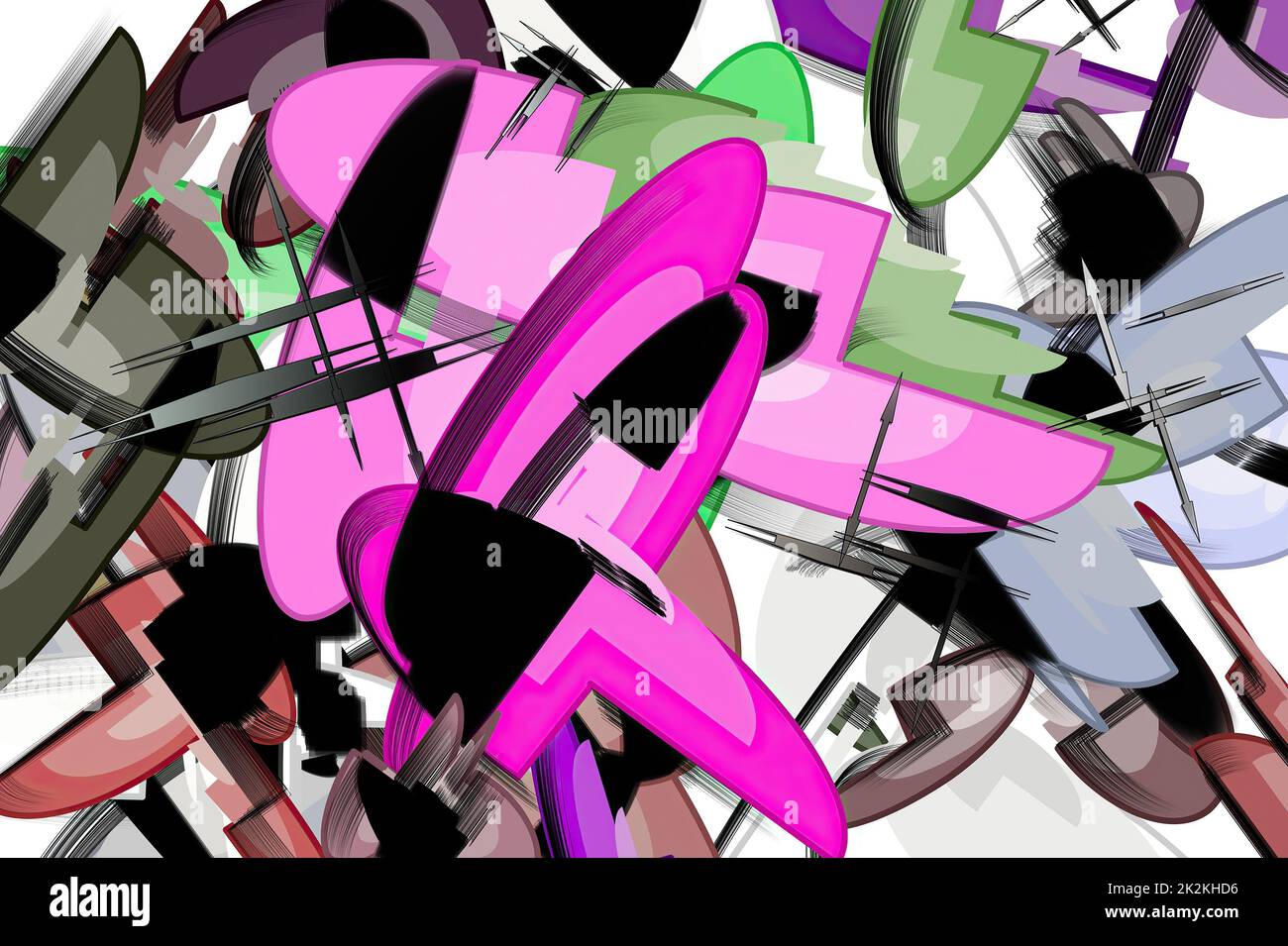 Abstract bright geometric repeats backdrop graffiti pattern Stock Photo ...