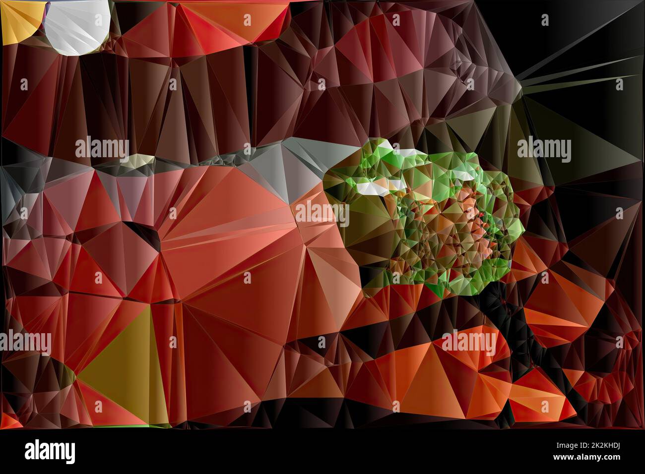 Artwork of abstract composition made with geometrical shapes and ...