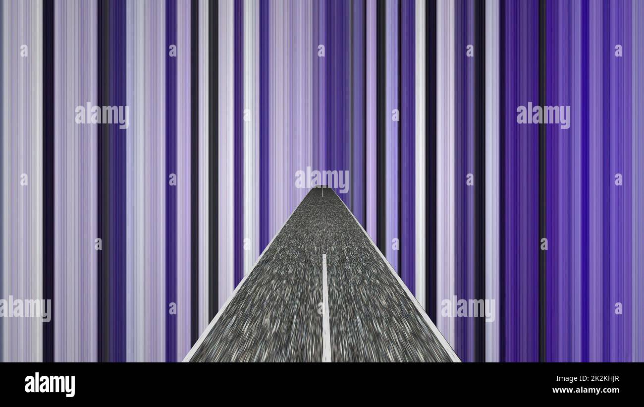 Driving to the world of illusion Stock Photo - Alamy