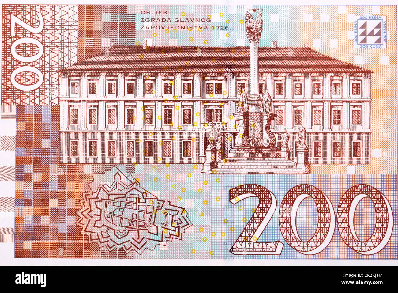 Old General Command building in Osijekand layout of the City-fortress ...