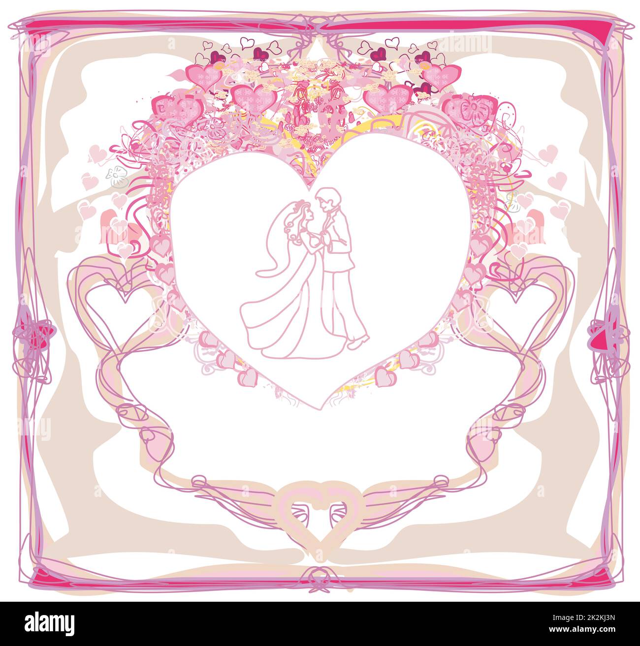 Wedding dancers - invitation card Stock Photo - Alamy