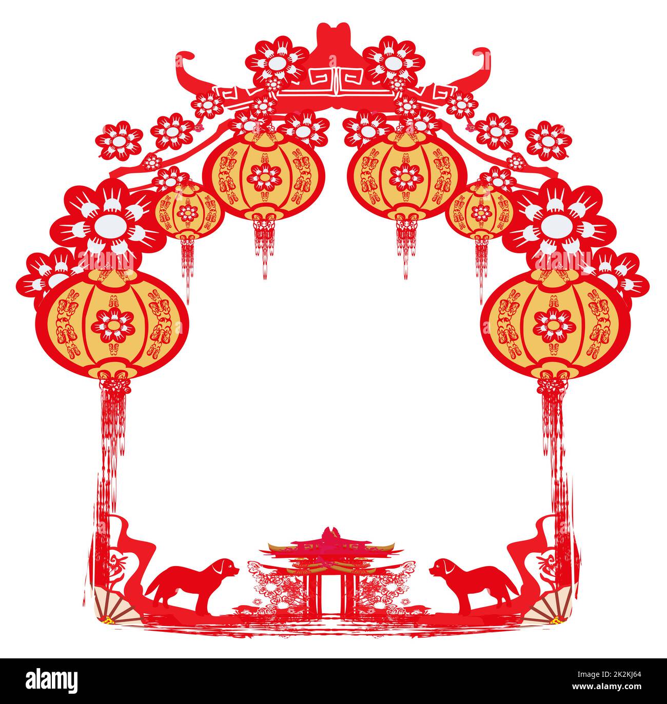 Chinese zodiac the year of Dog Stock Photo - Alamy