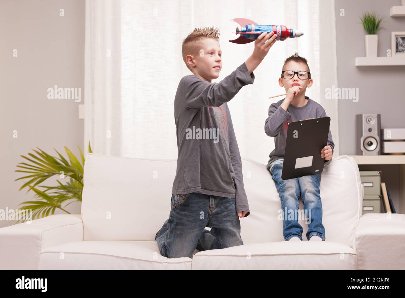 little space rocket scientists experiments Stock Photo - Alamy