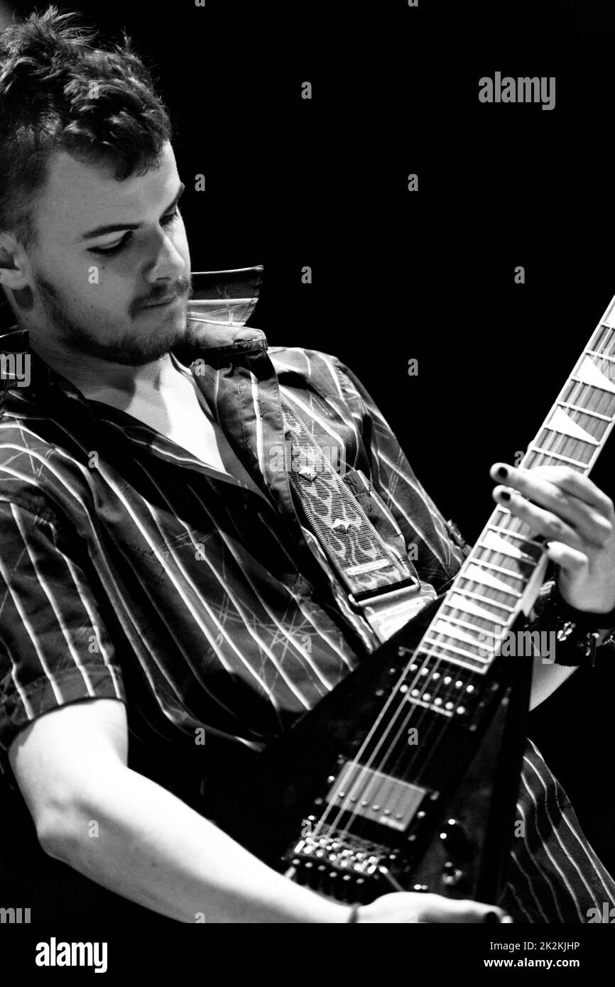 Musician playing live Black and White Stock Photos & Images - Alamy