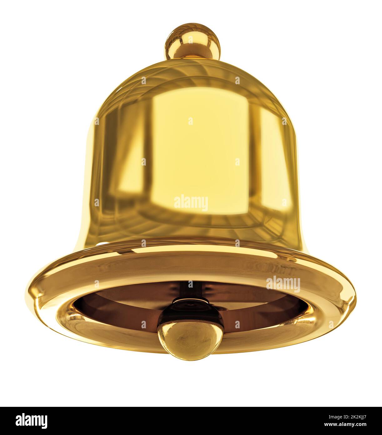 Notification bell isolated on white background. 3D illustration Stock ...